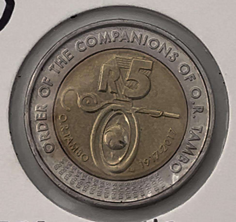 Special Circulation & Commemorative Coins - South Africa 5 rand, 2017 Order of the Companions of ...